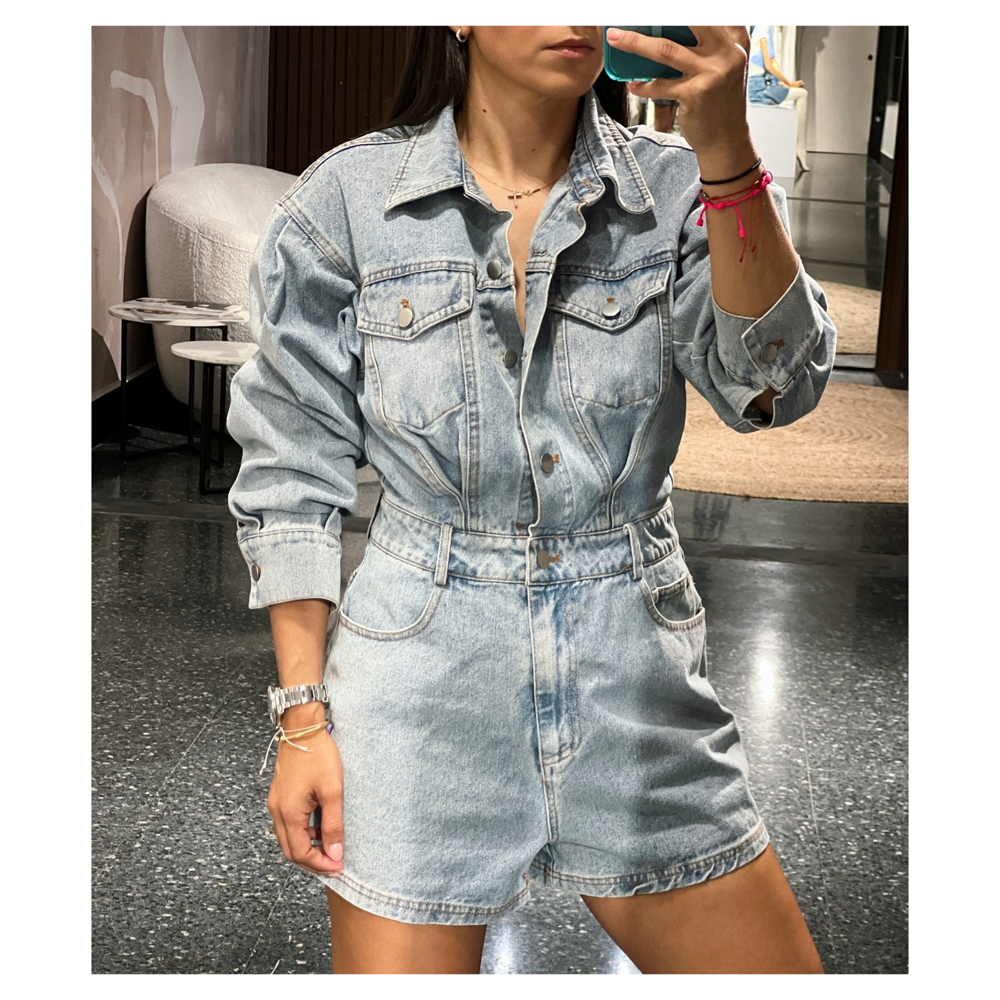 Long Sleeve Denim Romper – Asterisco Boutique