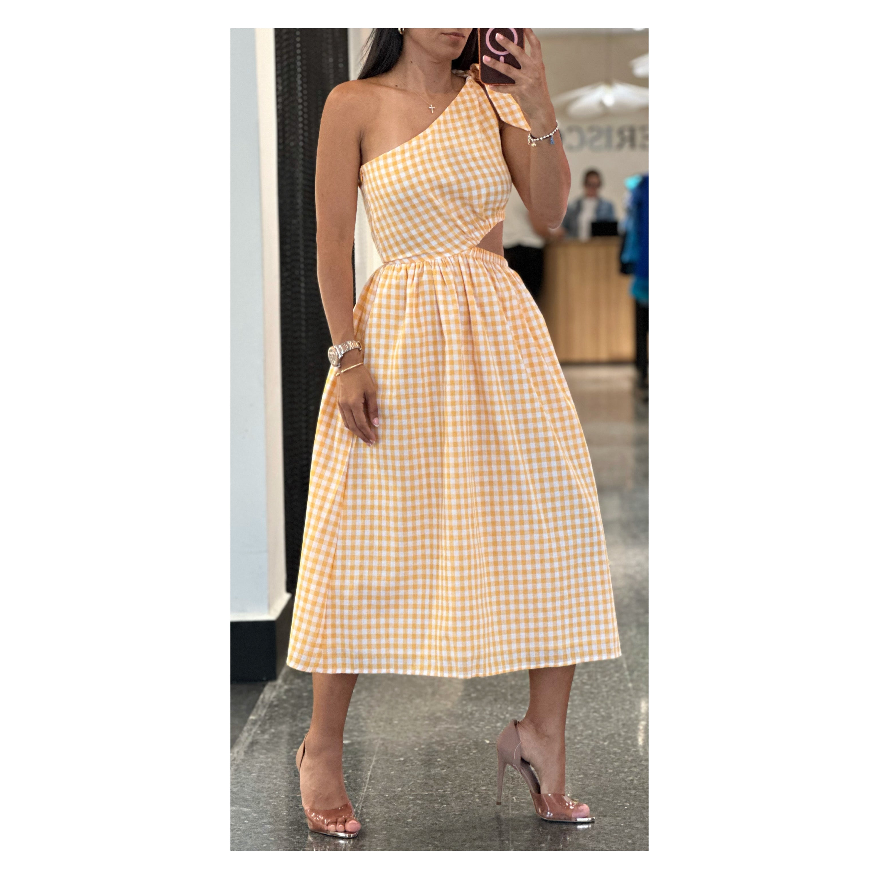 CHECKER PRINT DRESS – Asterisco Boutique