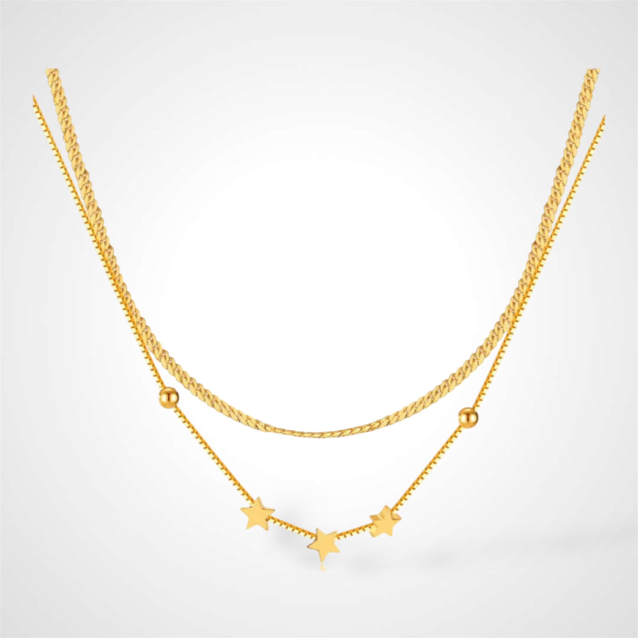 Double Super Star Gold Chain – Asterisco Boutique